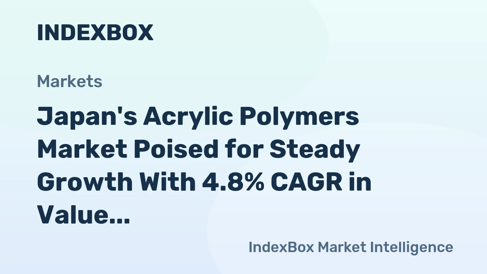 Japan's Acrylic Polymers Market Poised for Steady Growth With 4.8% CAGR in Value Through 2035