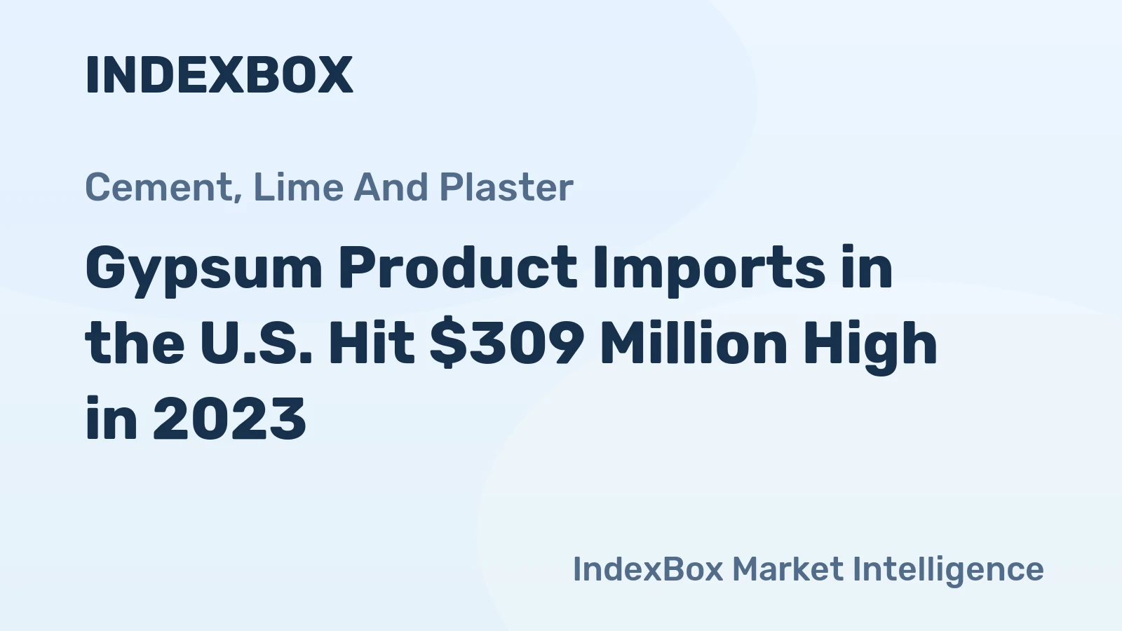 Gypsum Product Imports in the U.S. Hit $309 Million High in 2023