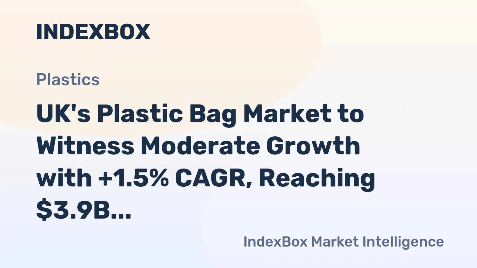UK's Plastic Bag Market to Witness Moderate Growth with +1.5% CAGR, Reaching $3.9B by 2035