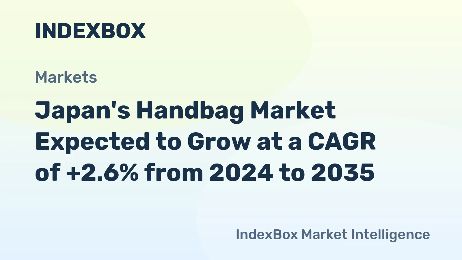 Japan's Handbag Market Expected to Grow at a CAGR of +2.6% from 2024 to 2035
