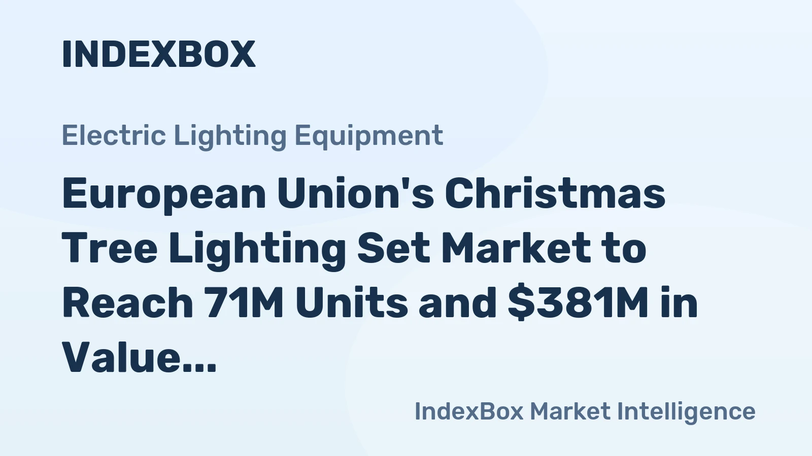 European Union's Christmas Tree Lighting Set Market to Reach 71M Units and $381M in Value by 2035, Driven by Rising Demand