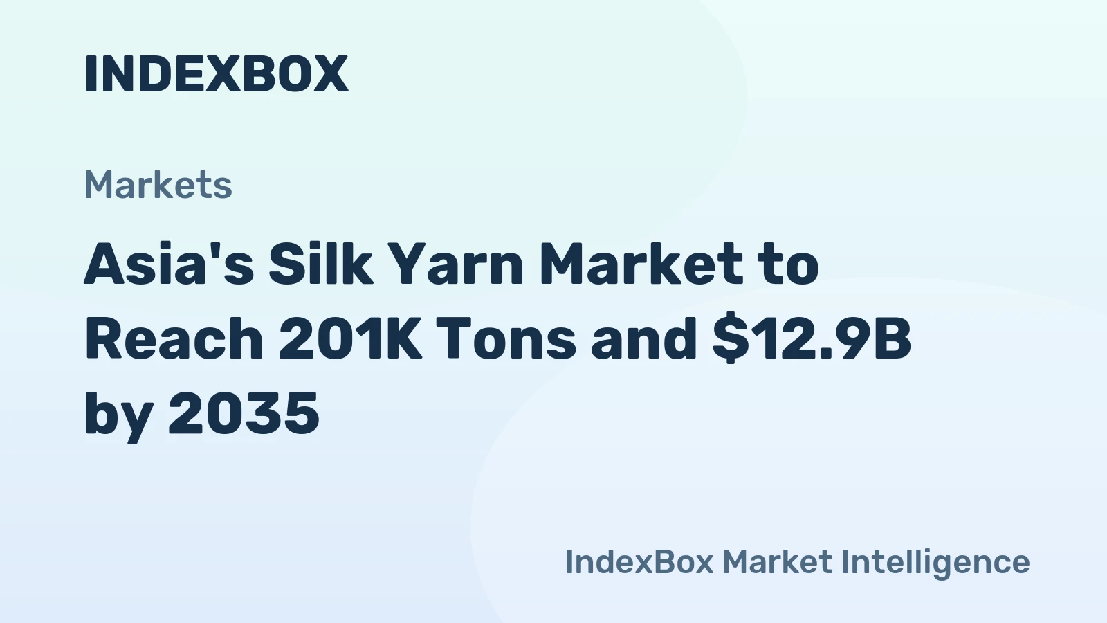 Asia's Silk Yarn Market to Reach 201K Tons and $12.9B by 2035