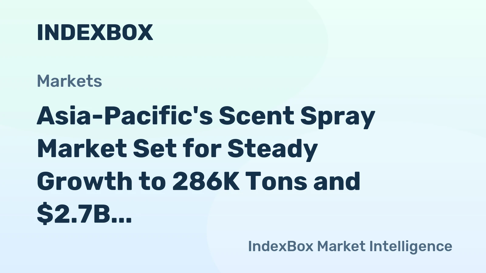 Asia-Pacific's Scent Spray Market Set for Steady Growth to 286K Tons and $2.7B by 2035