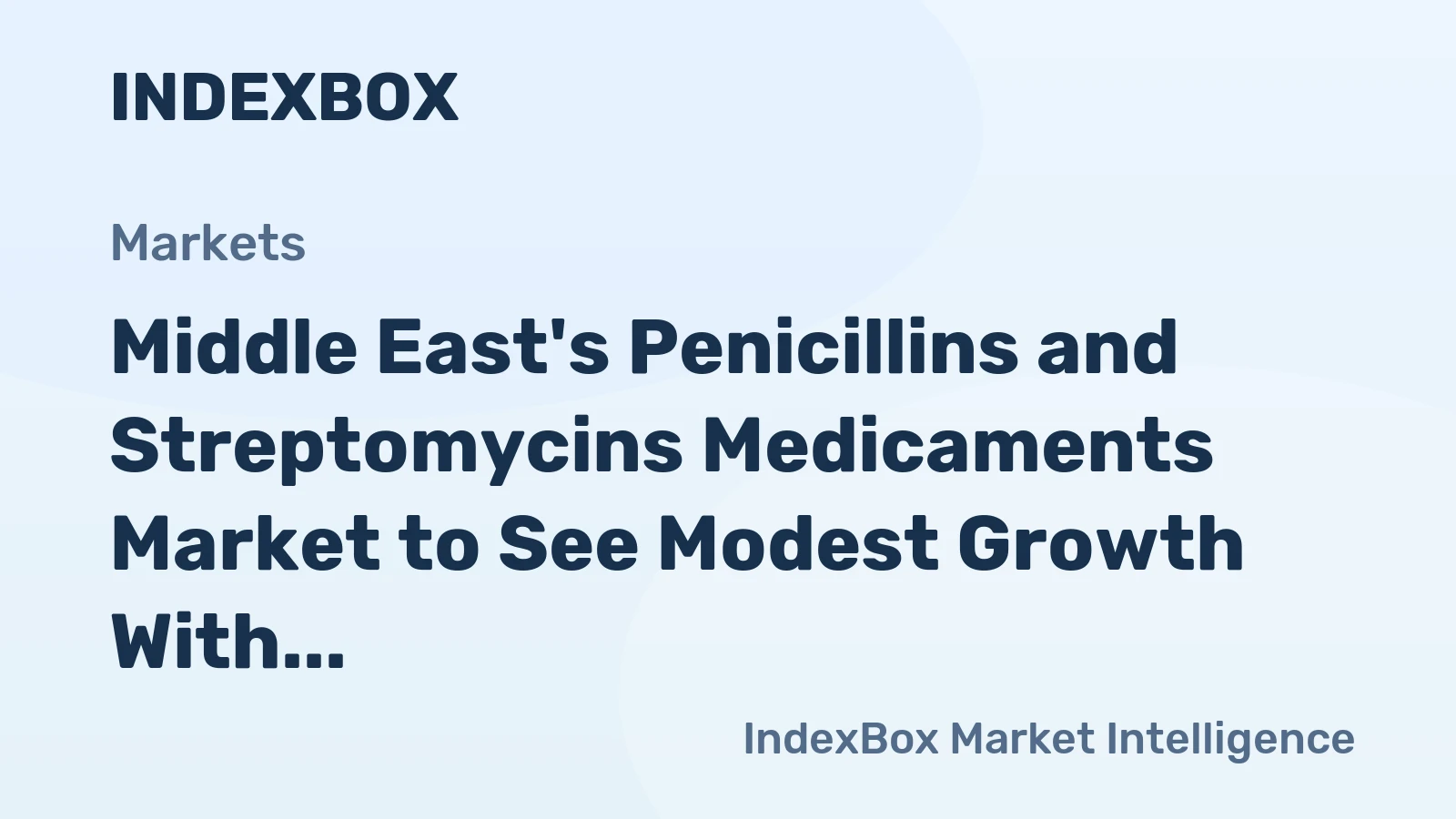 Middle East's Penicillins and Streptomycins Medicaments Market to See Modest Growth With +1.4% CAGR Through 2035