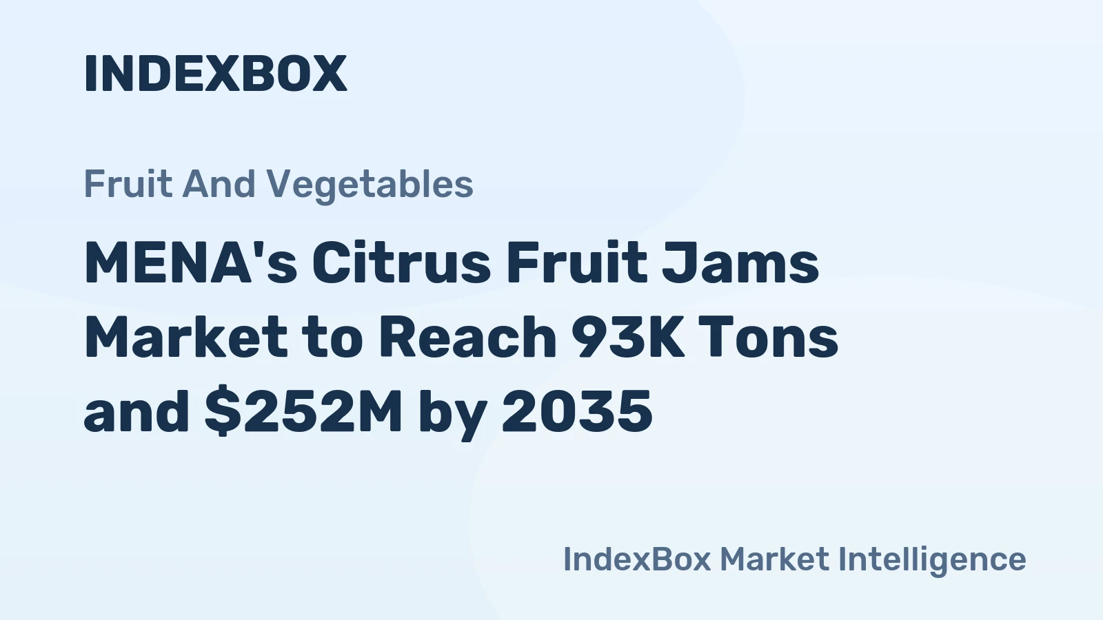 MENA's Citrus Fruit Jams Market to Reach 93K Tons and $252M by 2035