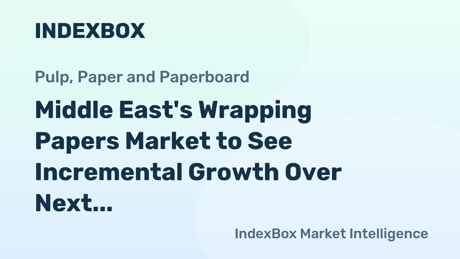 Middle East's Wrapping Papers Market to See Incremental Growth Over Next Decade, Reaching 1.2M Tons and $1.8B by 2035