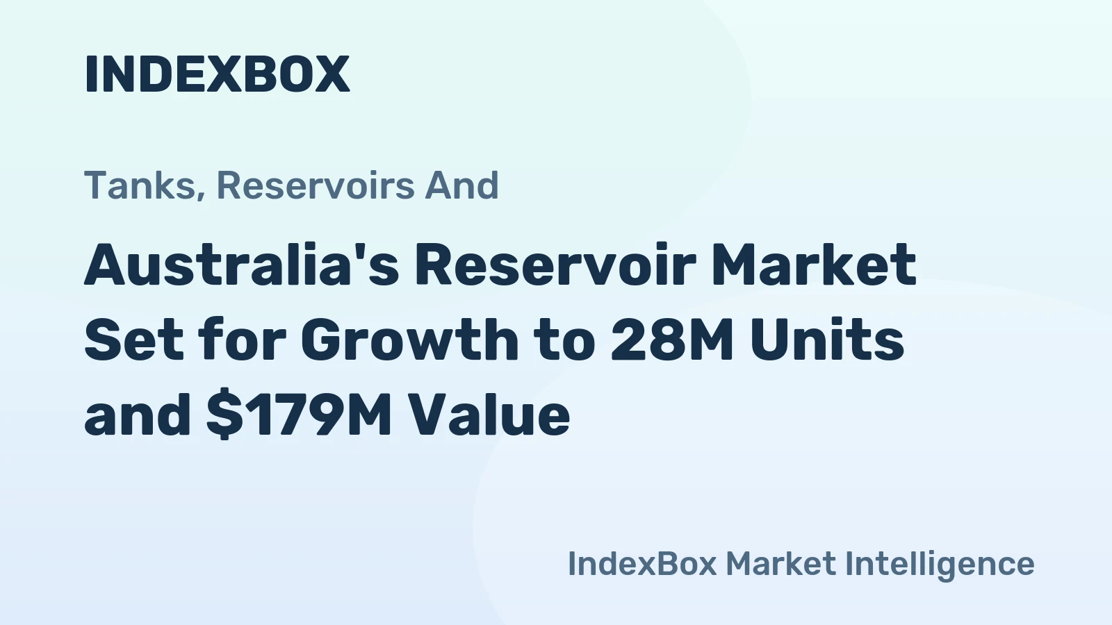 Australia's Reservoir Market Set for Growth to 28M Units and $179M Value