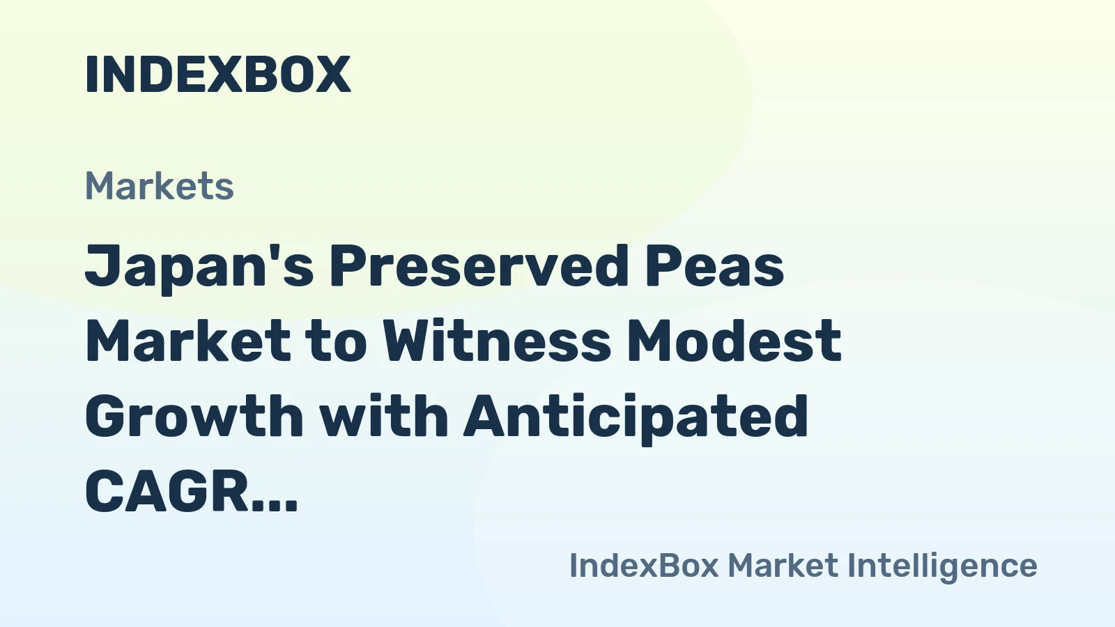 Japan's Preserved Peas Market to Witness Modest Growth with Anticipated CAGR of +0.2% from 2024 to 2035