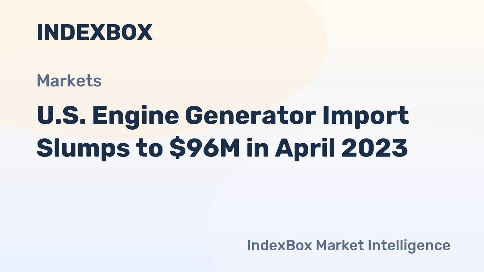 U.S. Engine Generator Import Slumps to $96M in April 2023
