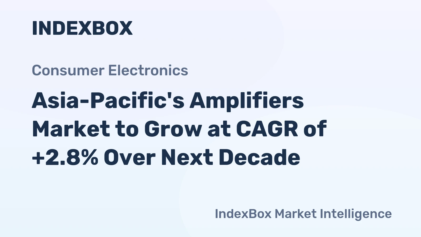 Asia-Pacific's Amplifiers Market to Grow at CAGR of +2.8% Over Next Decade