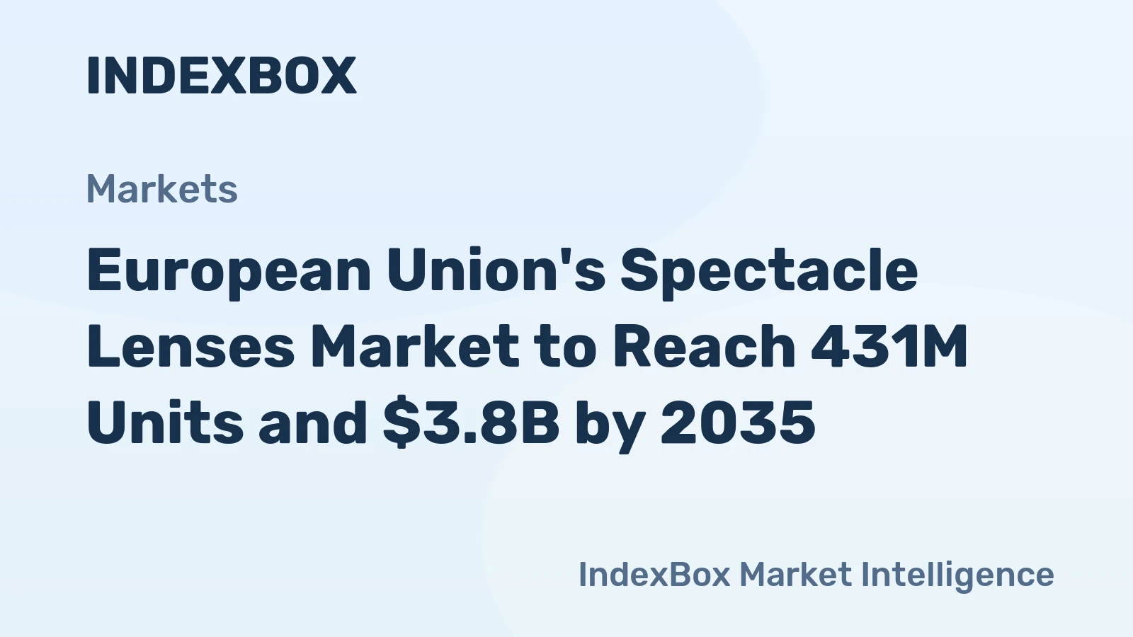 European Union's Spectacle Lenses Market to Reach 431M Units and $3.8B by 2035