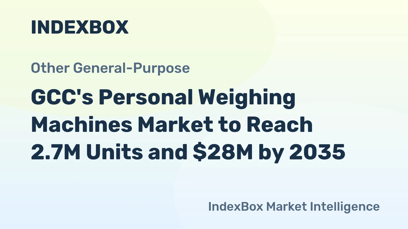 GCC's Personal Weighing Machines Market to Reach 2.7M Units and $28M by 2035