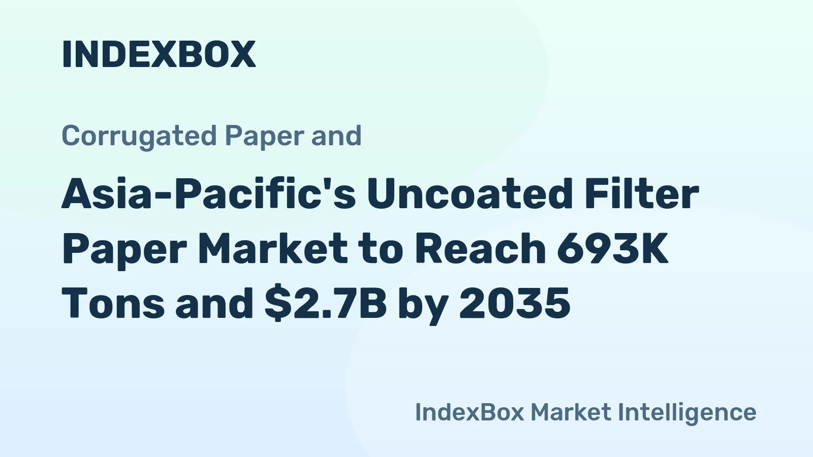 Asia-Pacific's Uncoated Filter Paper Market to Reach 693K Tons and $2.7B by 2035