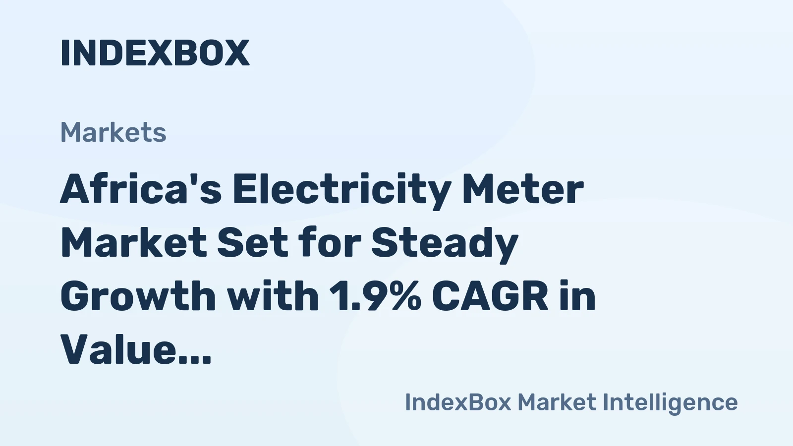 Africa's Electricity Meter Market Set for Steady Growth with 1.9% CAGR in Value Through 2035