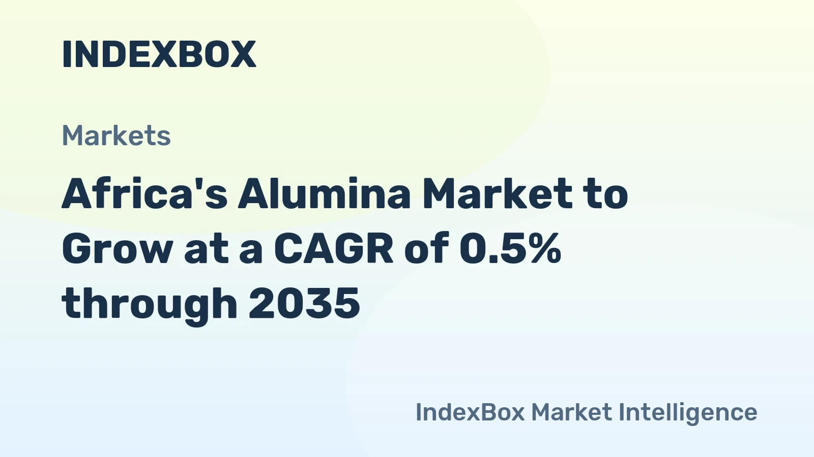 Africa's Alumina Market to Grow at a CAGR of 0.5% through 2035