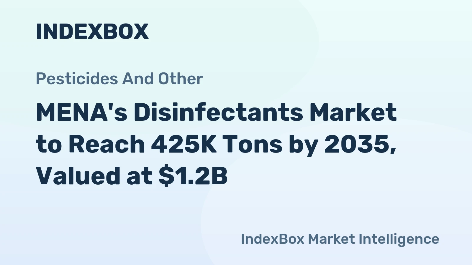MENA's Disinfectants Market to Reach 425K Tons by 2035, Valued at $1.2B