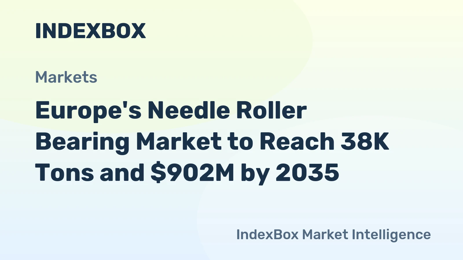 Europe's Needle Roller Bearing Market to Reach 38K Tons and $902M by 2035