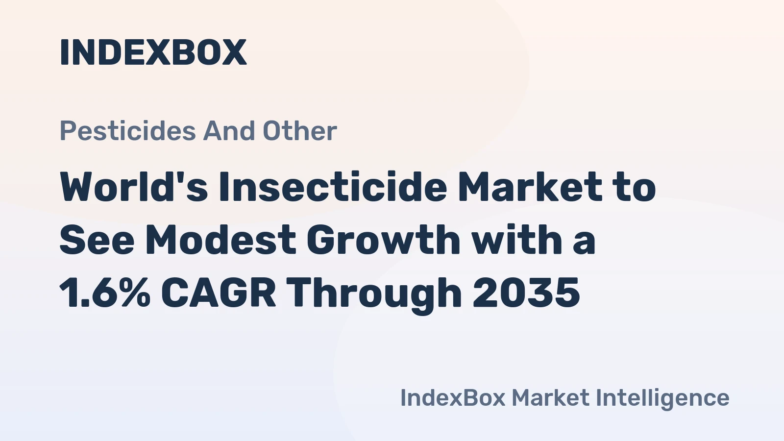 World's Insecticide Market to See Modest Growth with a 1.6% CAGR Through 2035