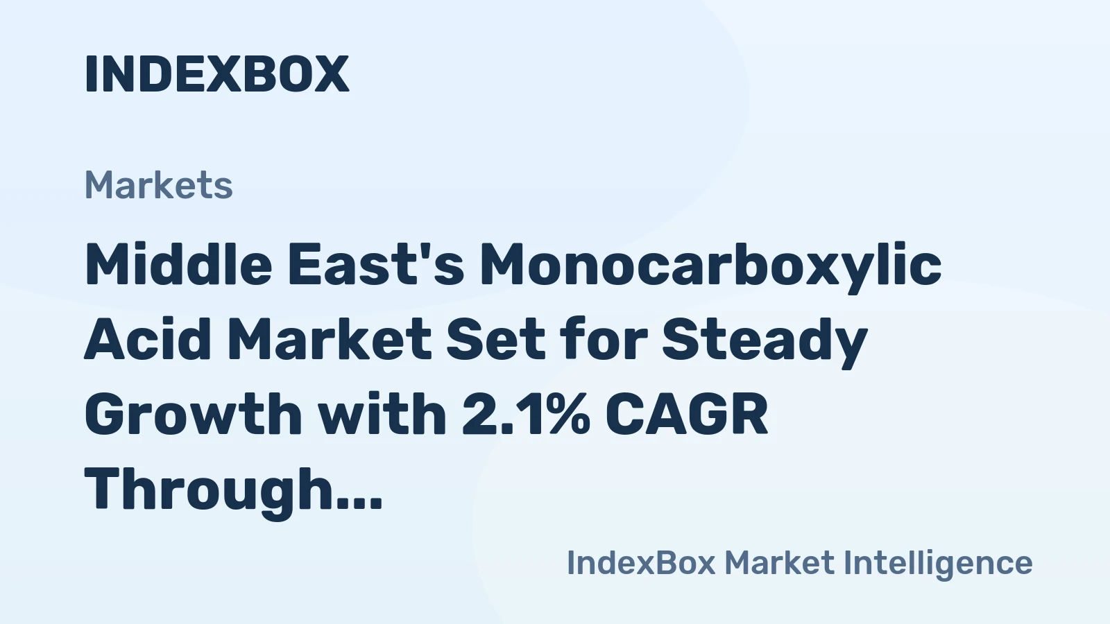 Middle East's Monocarboxylic Acid Market Set for Steady Growth with 2.1% CAGR Through 2035