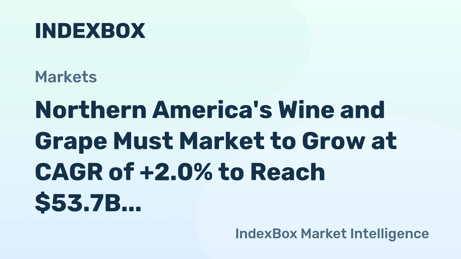 Northern America's Wine and Grape Must Market to Grow at CAGR of +2.0% to Reach $53.7B by 2035