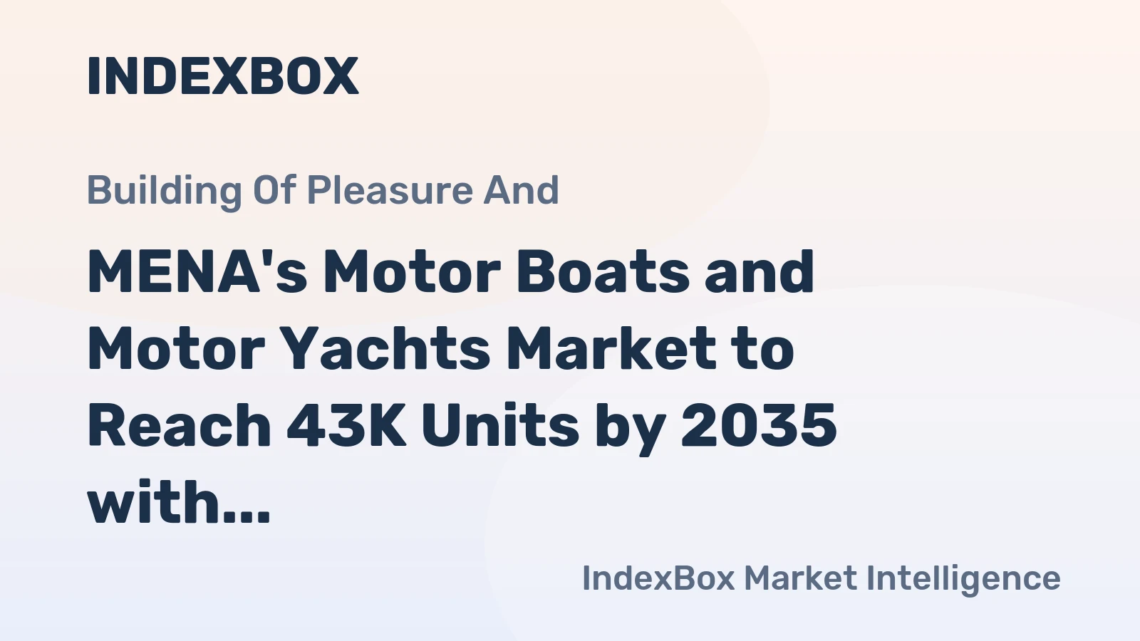 MENA's Motor Boats and Motor Yachts Market to Reach 43K Units by 2035 with 2.7% CAGR