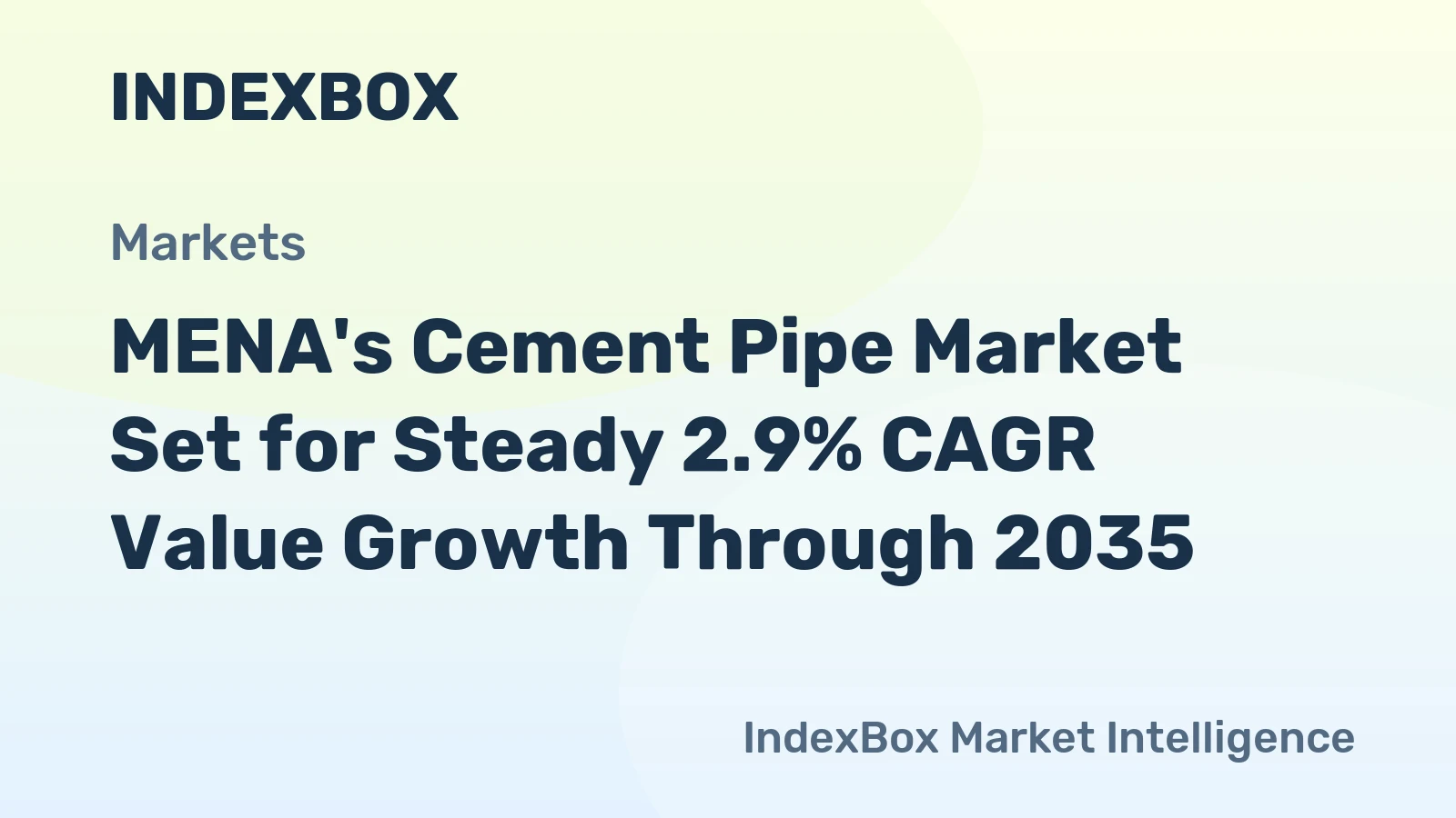 MENA's Cement Pipe Market Set for Steady 2.9% CAGR Value Growth Through 2035
