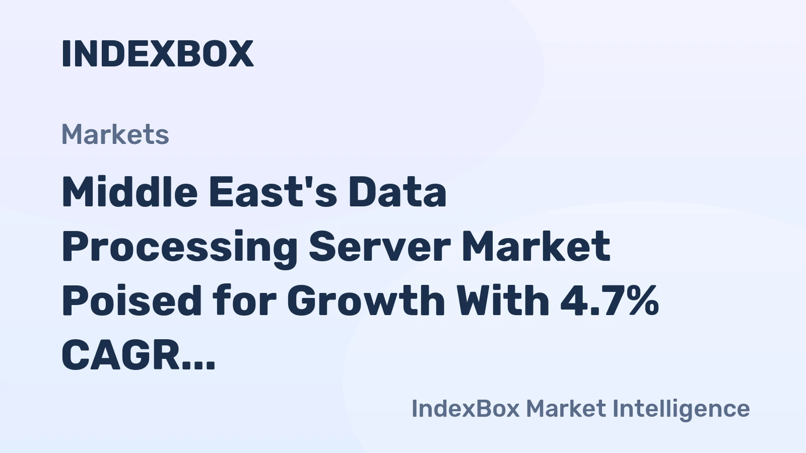 Middle East's Data Processing Server Market Poised for Growth With 4.7% CAGR in Value Through 2035