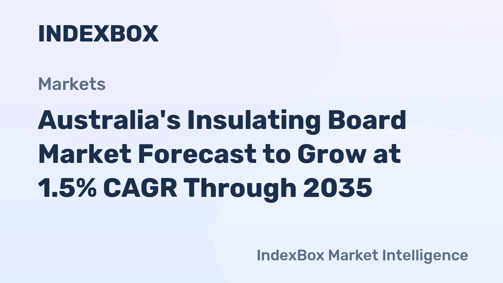 Australia's Insulating Board Market Forecast to Grow at 1.5% CAGR Through 2035