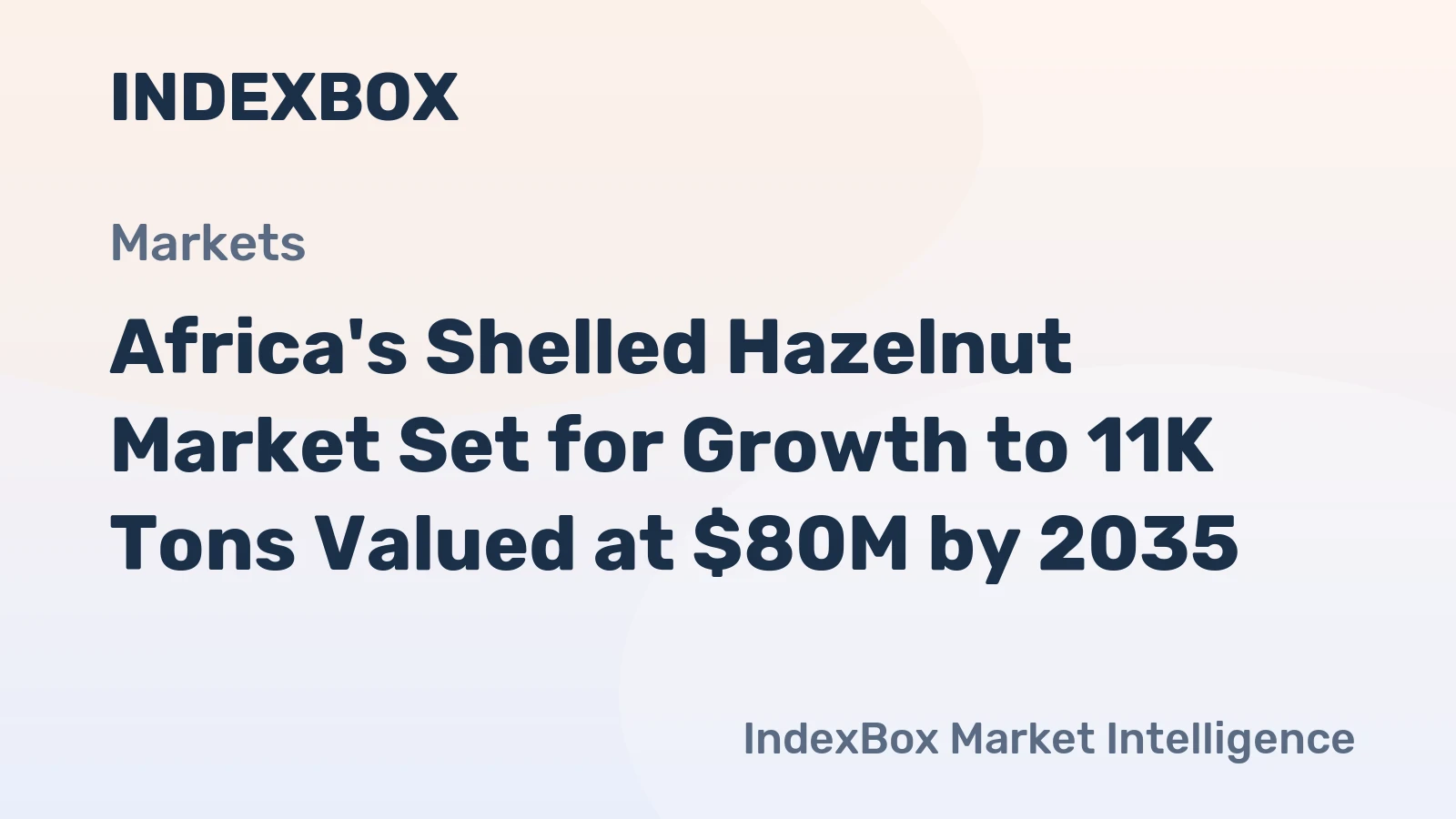 Africa's Shelled Hazelnut Market Set for Growth to 11K Tons Valued at $80M by 2035