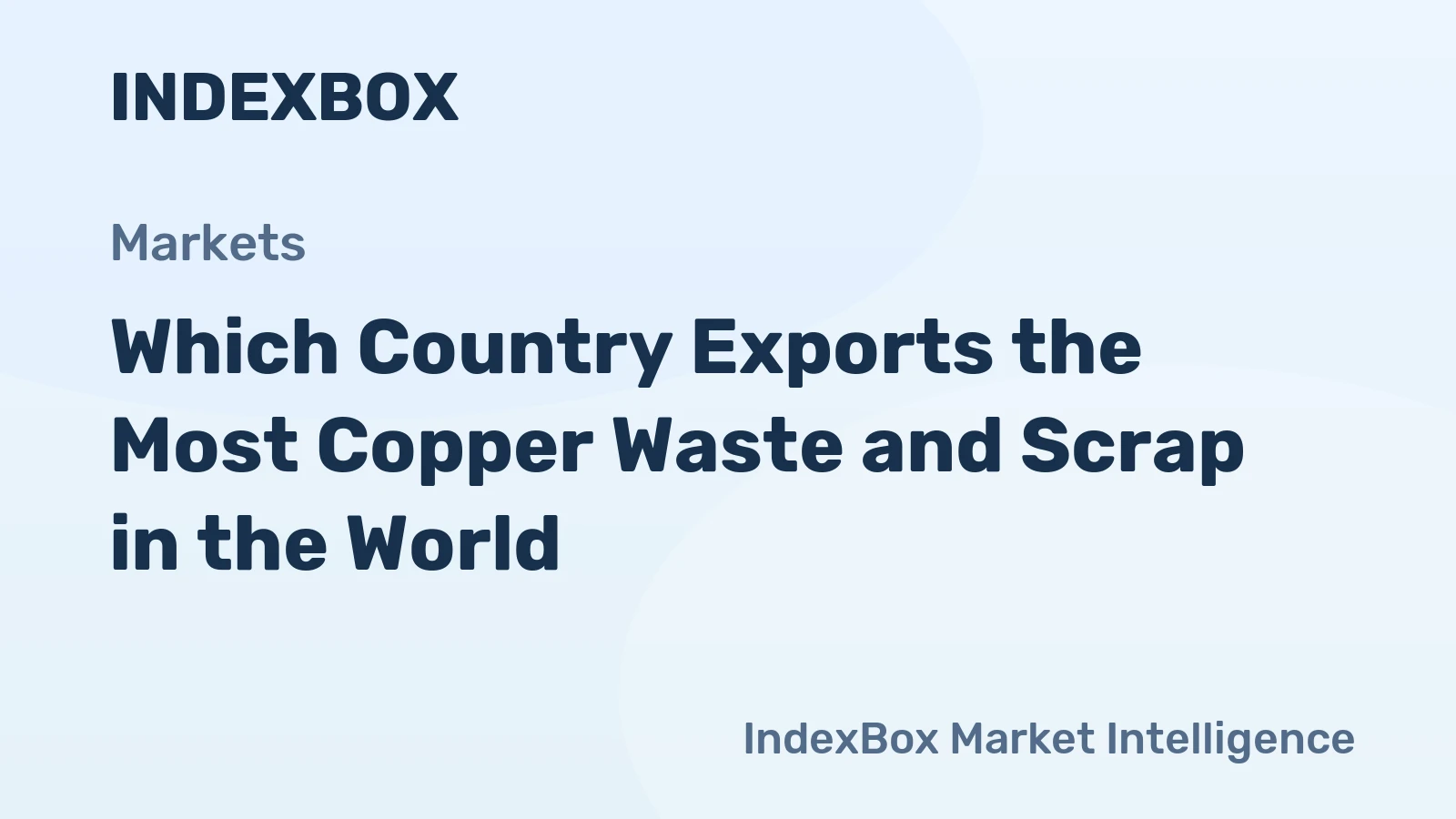 Which Country Exports the Most Copper Waste and Scrap in the World?