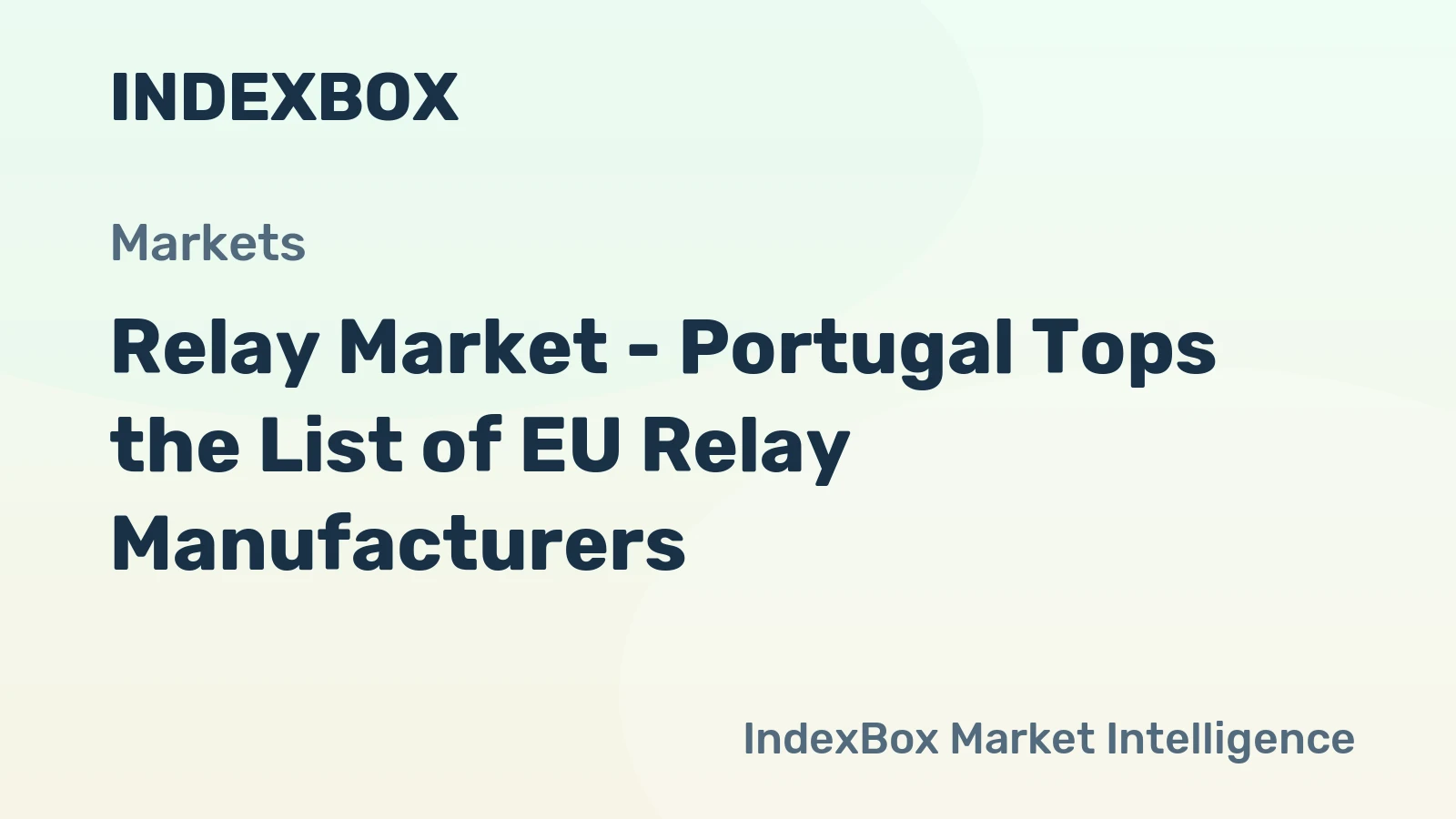 Relay Market - Portugal Tops the List of EU Relay Manufacturers
