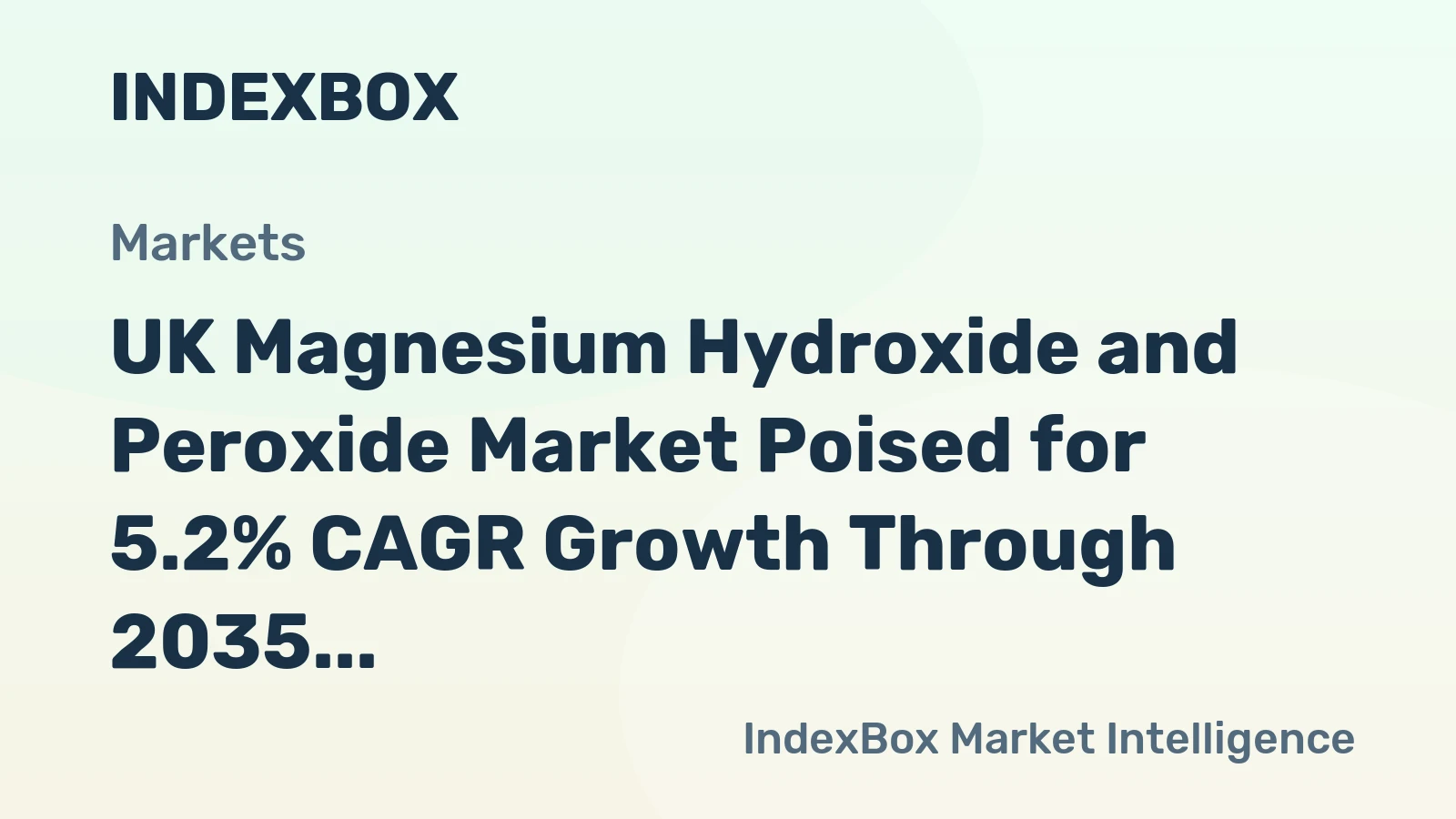 UK Magnesium Hydroxide and Peroxide Market Poised for 5.2% CAGR Growth Through 2035