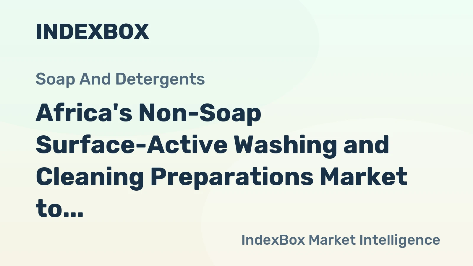 Africa's Non-Soap Surface-Active Washing and Cleaning Preparations Market to Grow at 1.5% CAGR, Reaching 18M Tons by 2035