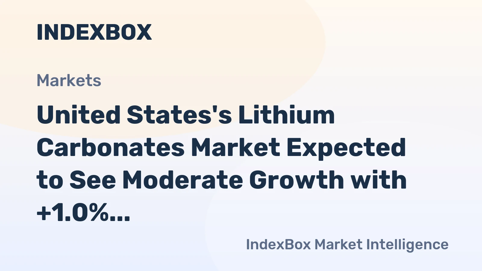 United States's Lithium Carbonates Market Expected to See Moderate Growth with +1.0% CAGR from 2024 to 2035