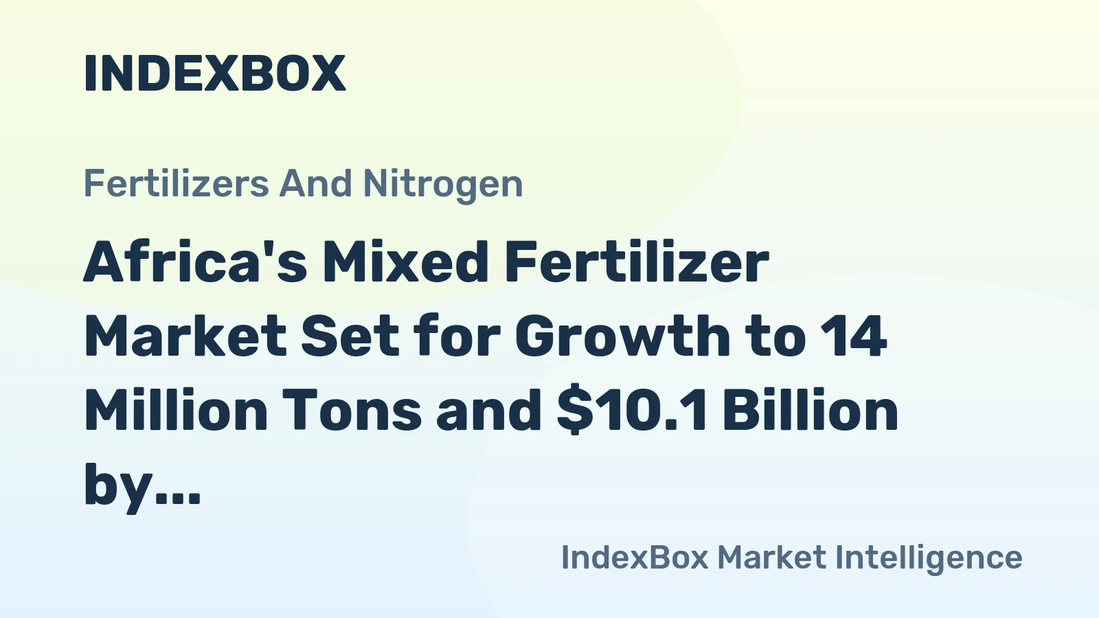 Africa's Mixed Fertilizer Market Set for Growth to 14 Million Tons and $10.1 Billion by 2035