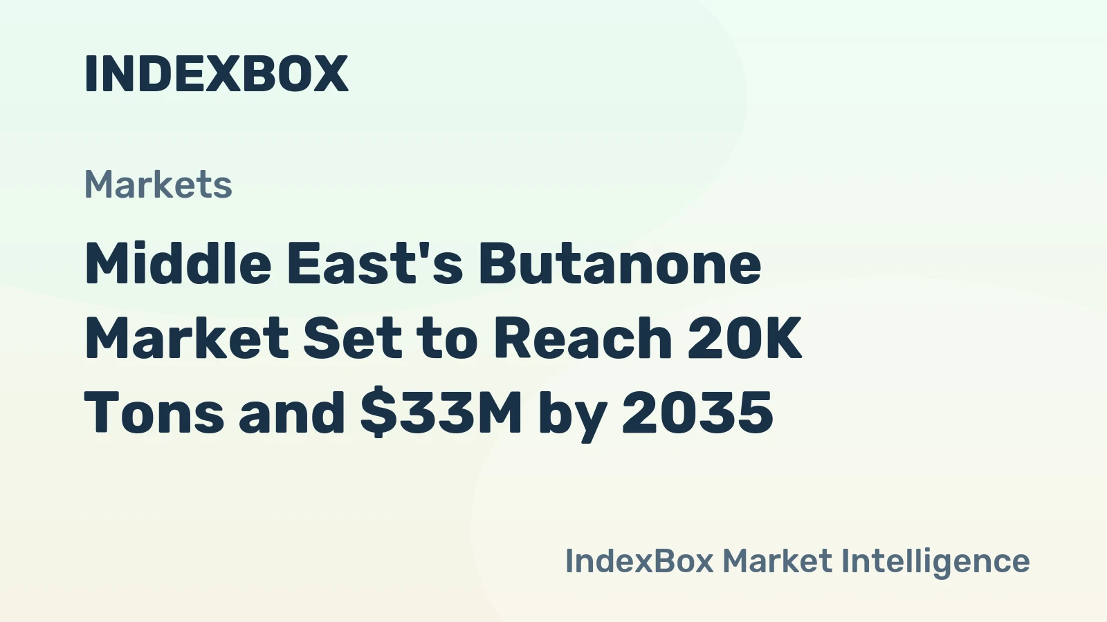 Middle East's Butanone Market Set to Reach 20K Tons and $33M by 2035
