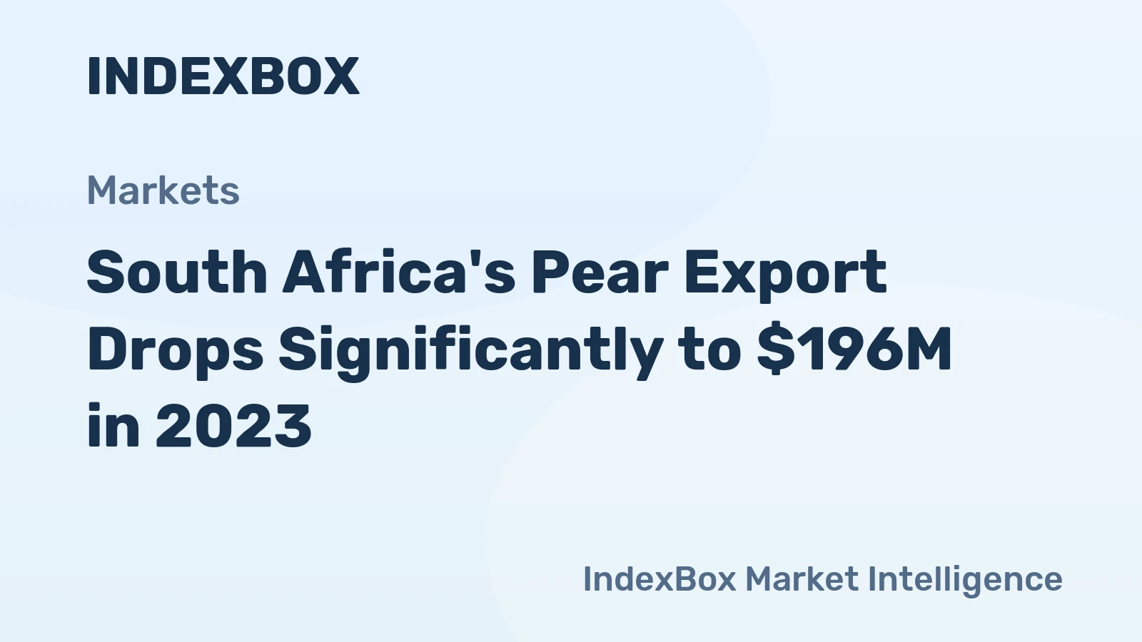 South Africa's Pear Export Drops Significantly to $196M in 2023