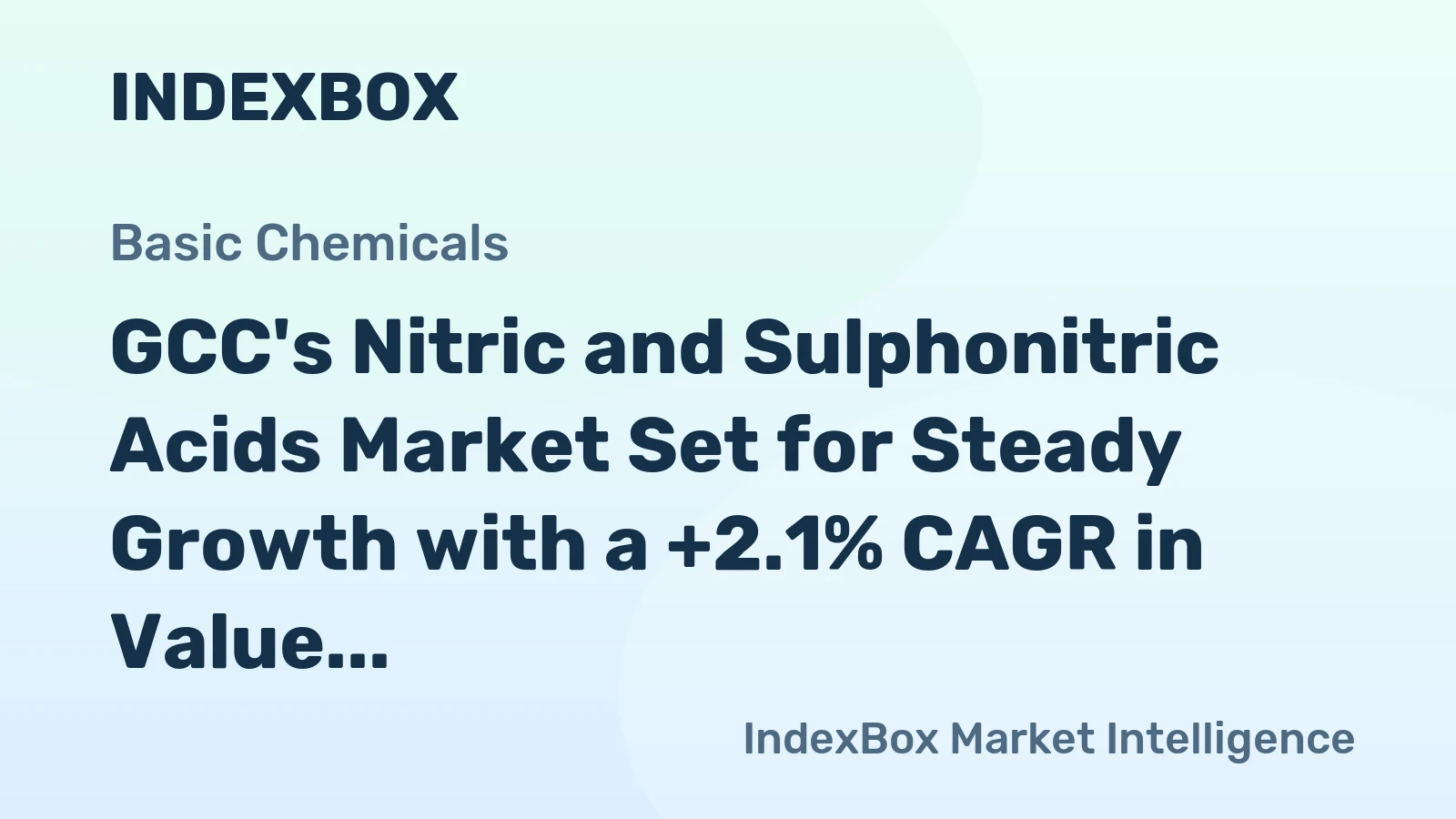 GCC's Nitric and Sulphonitric Acids Market Set for Steady Growth with a +2.1% CAGR in Value