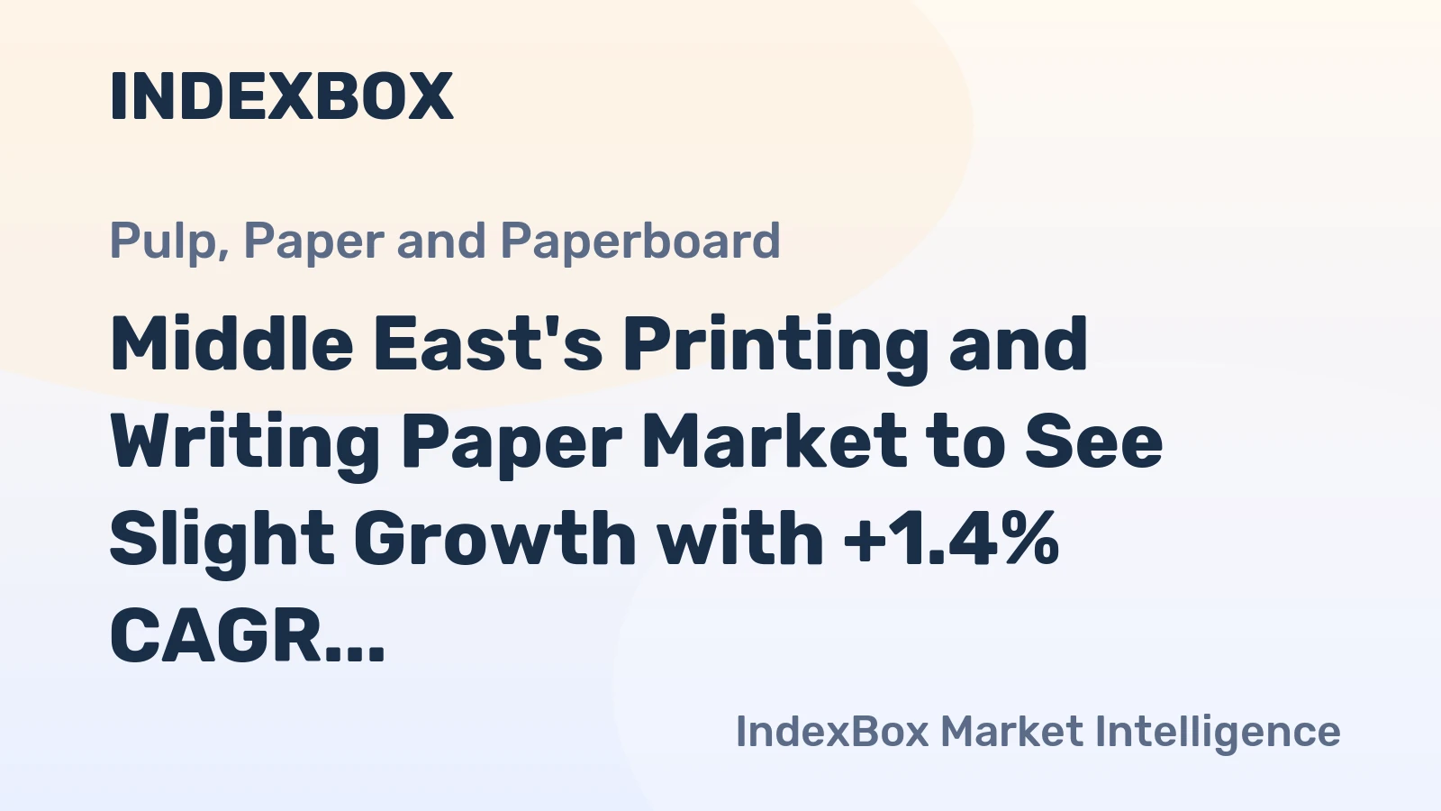 Middle East's Printing and Writing Paper Market to See Slight Growth with +1.4% CAGR through 2035