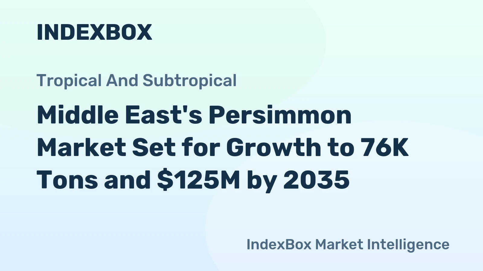 Middle East's Persimmon Market Set for Growth to 76K Tons and $125M by 2035