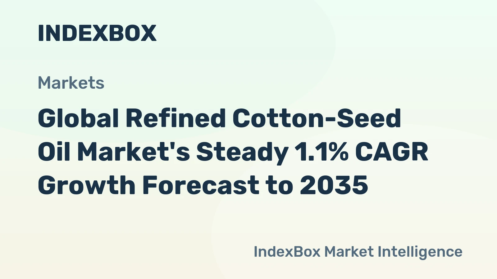 Global Refined Cotton-Seed Oil Market's Steady 1.1% CAGR Growth Forecast to 2035