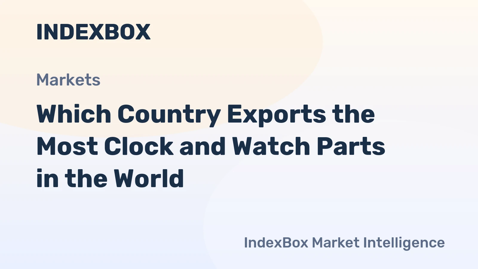 Which Country Exports the Most Clock and Watch Parts in the World?