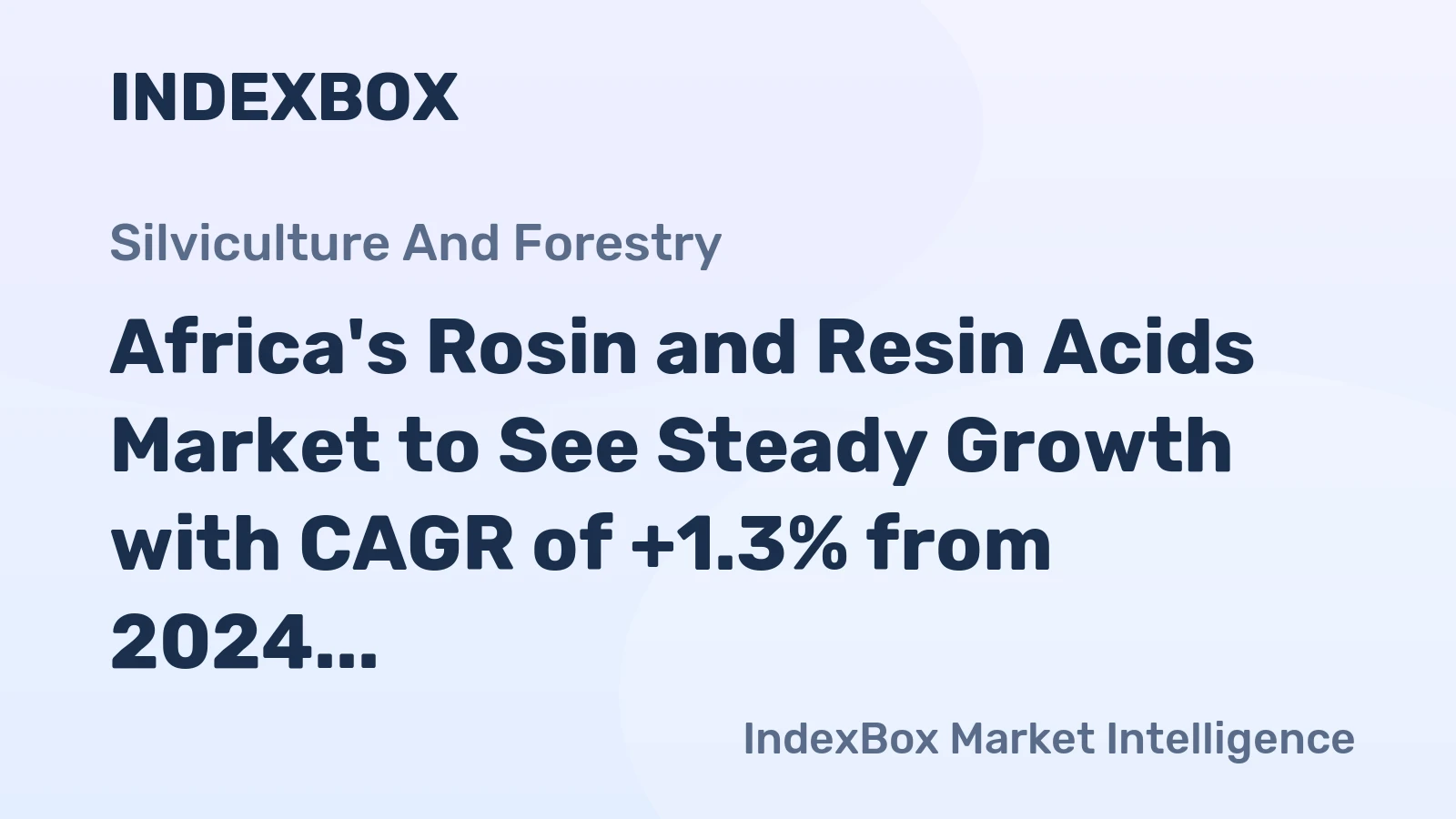 Africa's Rosin and Resin Acids Market to See Steady Growth with CAGR of +1.3% from 2024 to 2035