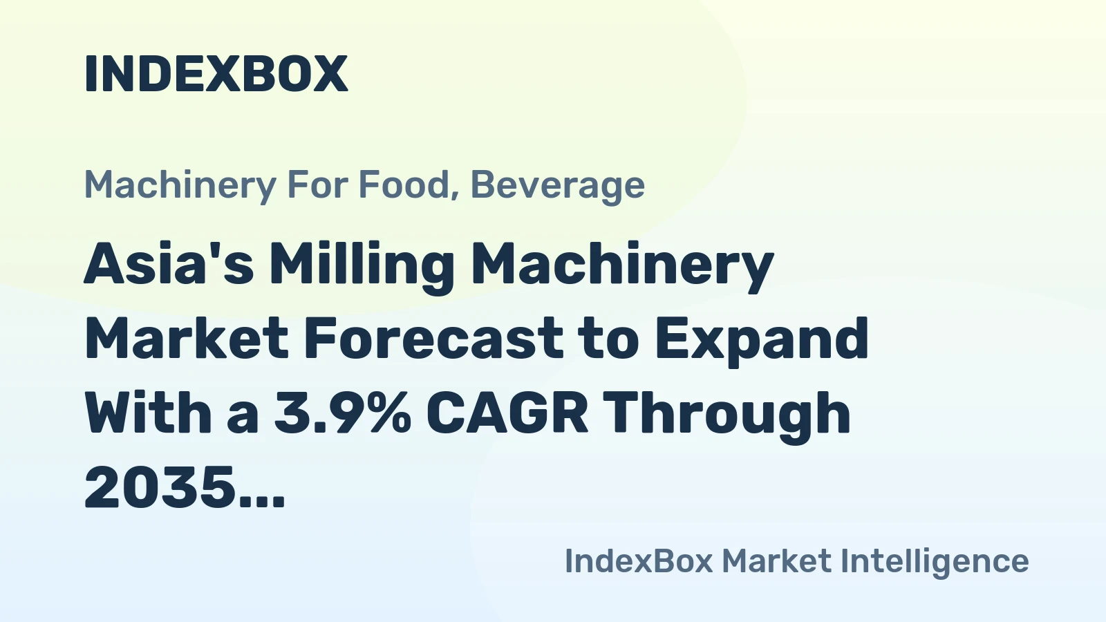 Asia's Milling Machinery Market Forecast to Expand With a 3.9% CAGR Through 2035
