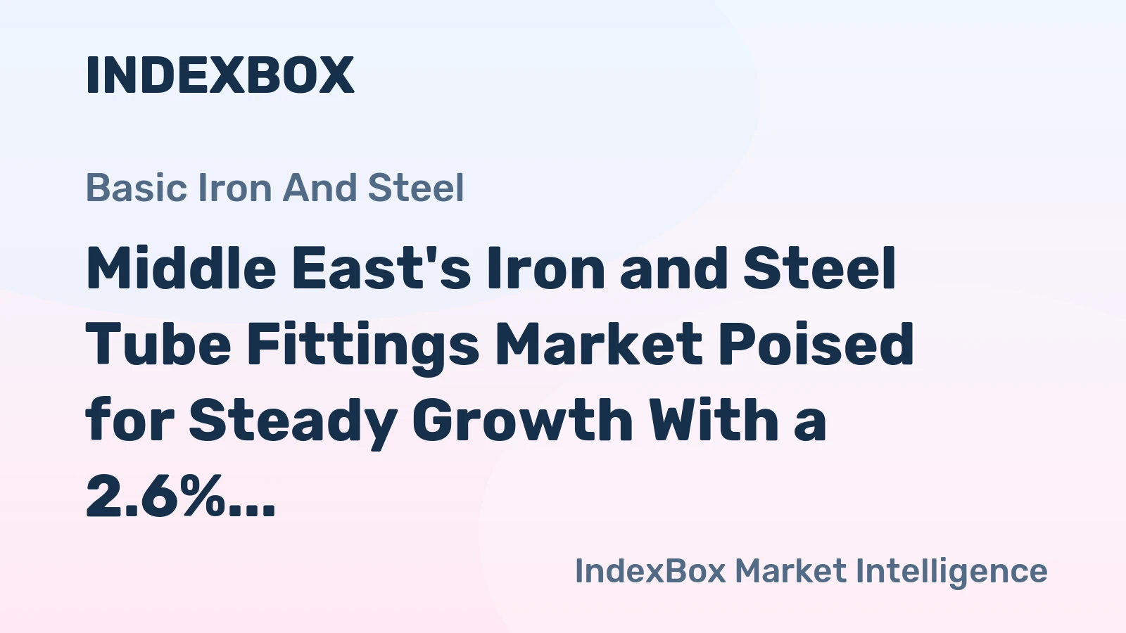 Middle East's Iron and Steel Tube Fittings Market Poised for Steady Growth With a 2.6% CAGR in Value Through 2035