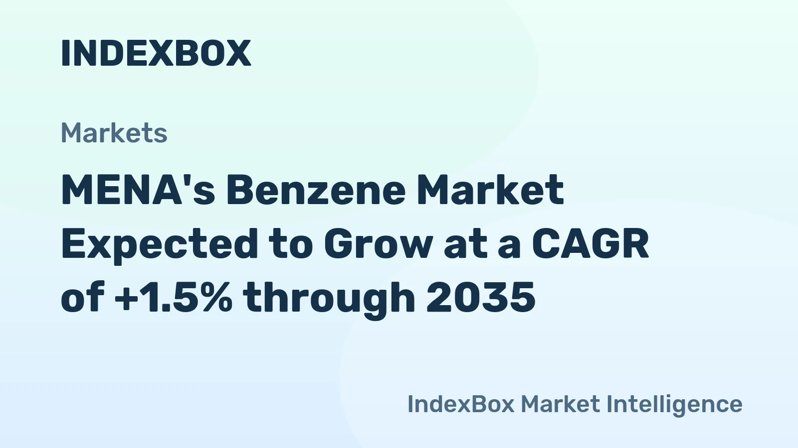 MENA's Benzene Market Expected to Grow at a CAGR of +1.5% through 2035