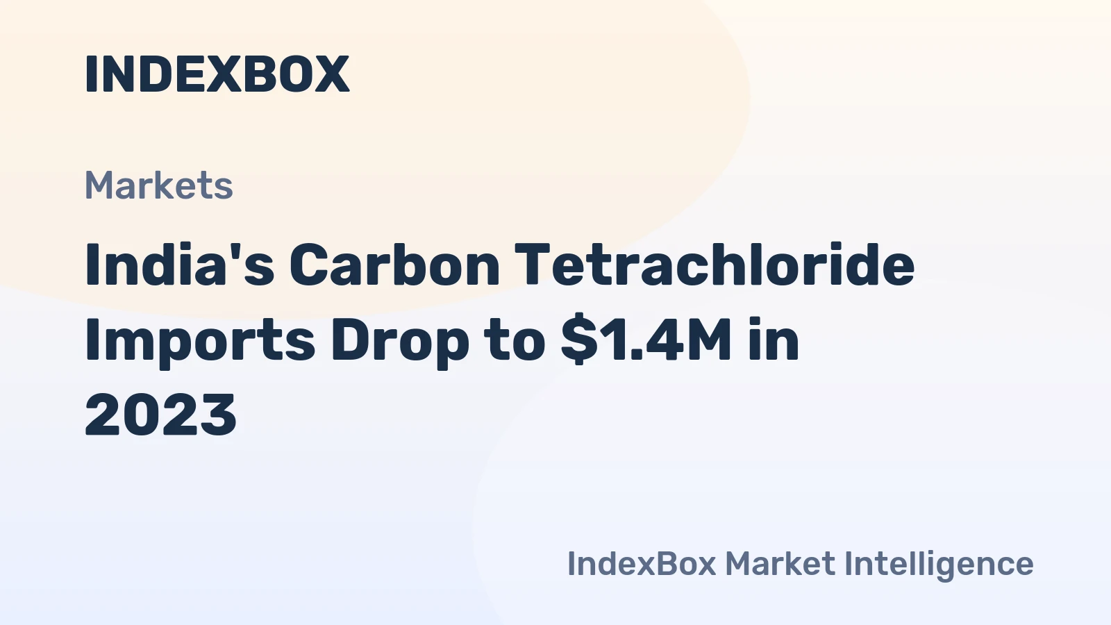 India's Carbon Tetrachloride Imports Drop to $1.4M in 2023