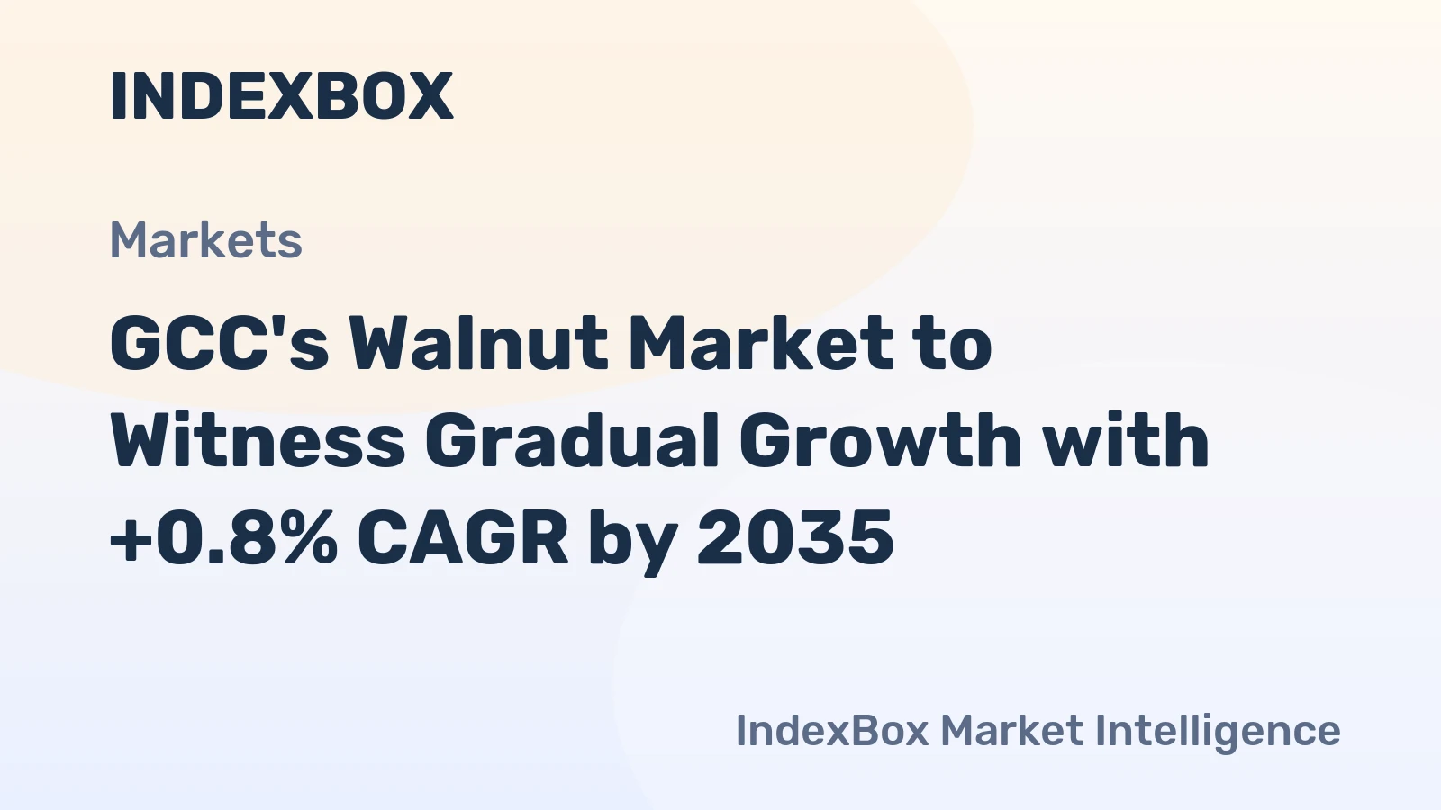 GCC's Walnut Market to Witness Gradual Growth with +0.8% CAGR by 2035