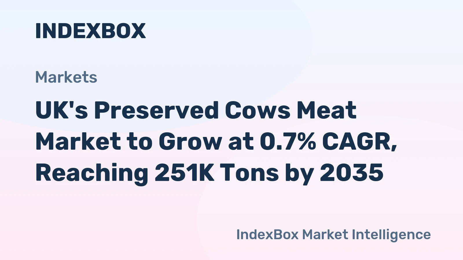UK's Preserved Cows Meat Market to Grow at 0.7% CAGR, Reaching 251K Tons by 2035
