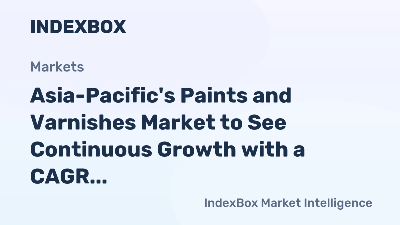 Asia-Pacific's Paints and Varnishes Market to See Continuous Growth with a CAGR of 1.5% through 2035